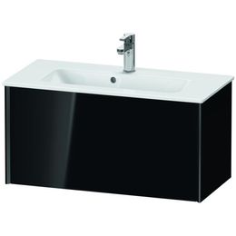 Duravit XViu Waschtisch-Unterschrank XV40790B240 81 x 40 x 39 cm, schwarz hochglanz, 1 Auszug, wandh&auml;ngend, schwarz matt