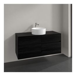 Villeroy & Boch Villeroy und Boch Collaro Waschtischunterschrank C041B0AB 120x54,8x50cm, Waschtisch mittig, LED-Beleuchtung 8,8 W, black oak