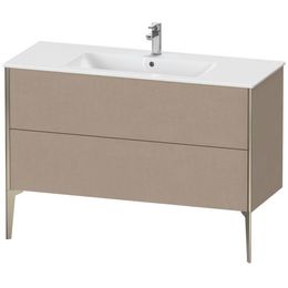 Duravit XViu Waschtisch-Unterschrank XV44840B175 121 x 59,4 x 48 cm, leinen, 2 Auszüge, stehend, champagner matt