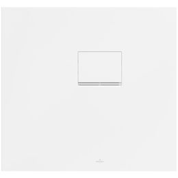 Villeroy & Boch Villeroy und Boch Squaro Infinity Duschwanne UDQ8075SQI2RVRW 80 x 75 x 4 cm, Stone White, Eck-Einbau rechts gegen Wand