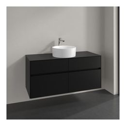 Villeroy & Boch Villeroy und Boch Collaro Waschtischunterschrank C041B0VL 120x54,8x50cm, Waschtisch mittig, LED-Beleuchtung 8,8 W, volcano black