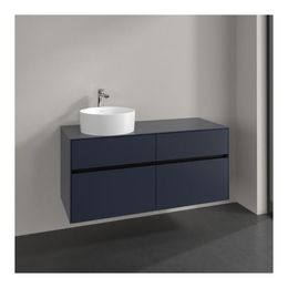 Villeroy & Boch Villeroy und Boch Collaro Waschtischunterschrank C042B0VQ 120x54,8x50cm, Waschtisch links, LED-Beleuchtung 8,8 W, marine blue