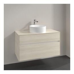 Villeroy & Boch Villeroy und Boch Collaro Waschtischunterschrank C038B0AA 100x54,8x50cm, Waschtisch mittig, LED-Beleuchtung 7,3 W, white oak