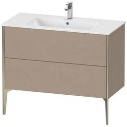 Duravit XViu Waschtisch-Unterschrank XV44830B175 101 x 59,4 x 48 cm, leinen, 2 Ausz&uuml;ge, stehend, champagner matt