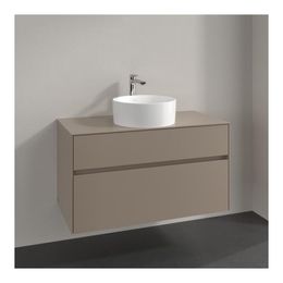 Villeroy & Boch Villeroy und Boch Collaro Waschtischunterschrank C038B0VM 100x54,8x50cm, Waschtisch mittig, LED-Beleuchtung 7,3 W, taupe