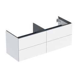 Geberit One Waschtisch-Unterschrank 505266001 133,2x50,4x47cm, 4 Schubladen, wei&szlig;/lackiert hochgl&auml;nzend