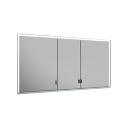 KEUCO Royal Lumos Spiegelschrank 14316172301 Wandeinbau, silber-eloxiert, verdecktes Ablagefach, 1400 x 735 x 165 mm