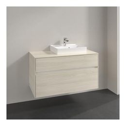 Villeroy & Boch Villeroy und Boch Collaro Waschtischunterschrank C015B0AA 100x54,8x50cm, Waschtisch rechts, LED-Beleuchtung 7,3 W, white oak