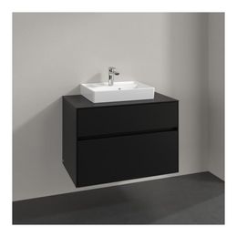 Villeroy & Boch Villeroy und Boch Collaro Waschtischunterschrank C06900VL 80x54,8x50cm, Waschtisch mittig, volcano black