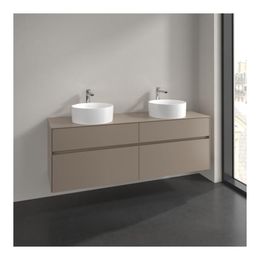 Villeroy & Boch Villeroy und Boch Collaro Waschtischunterschrank C052B0VM 160x54,8x50cm, f&uuml;r 2 Waschtische, mit LED-Beleuchtung, taupe