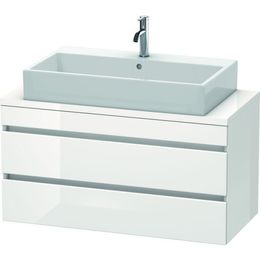 Duravit DuraStyle Waschtisch-Unterschrank DS530902218 100 x 47,8 cm, wei&szlig; hochglanz/wei&szlig; matt, f&uuml;r Konsole, 2 Schubk&auml;sten