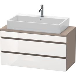 Duravit DuraStyle Waschtisch-Unterschrank DS530902243 100 x 47,8 cm, wei&szlig; hochglanz/basalt matt, f&uuml;r Konsole, 2 Schubk&auml;sten