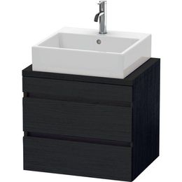 Duravit DuraStyle Waschtisch-Unterschrank DS530501616 60 x 47,8 cm, Eiche schwarz, f&uuml;r Konsole, 2 Schubk&auml;sten