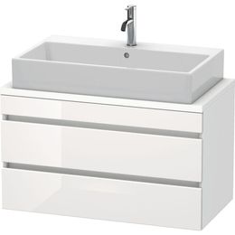 Duravit DuraStyle Waschtisch-Unterschrank DS530802218 90 x 47,8 cm, wei&szlig; hochglanz/wei&szlig; matt, f&uuml;r Konsole, 2 Schubk&auml;sten