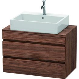 Duravit DuraStyle Waschtisch-Unterschrank DS530702121 80 x 47,8 cm, nussbaum dunkel, f&uuml;r Konsole, 2 Schubk&auml;sten