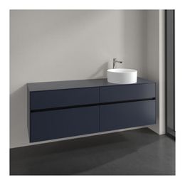 Villeroy & Boch Villeroy und Boch Collaro Waschtischunterschrank C051B0VQ 160x54,8x50cm, Waschtisch rechts, LED-Beleuchtung 12W, marine blue
