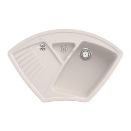 Villeroy & Boch Villeroy und Boch Arena Eck Eckspüle 672901KR Ablaufgarnitur, Handbetätigung, Resteschale, Crema