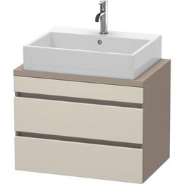 Duravit DuraStyle Waschtisch-Unterschrank DS530609143 70 x 47,8 cm, taupe/basalt matt, f&uuml;r Konsole, 2 Schubk&auml;sten