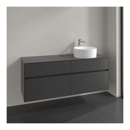 Villeroy & Boch Villeroy und Boch Collaro Waschtischunterschrank C047B0VR 140x54,8x50cm, Waschtisch rechts, LED-Beleuchtung 10,4W, graphite