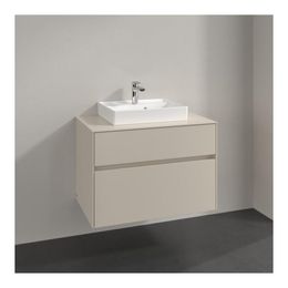 Villeroy & Boch Villeroy und Boch Collaro Waschtischunterschrank C06900VN 80x54,8x50cm, Waschtisch mittig, cashmere grey