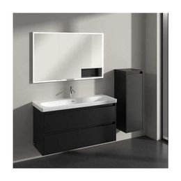 Villeroy & Boch Villeroy und Boch Skyla Seitenschrank C80201VL 1 T&uuml;r, 1 Schublade, 350 x 1000 x 349 mm, Volcano Black / Volcano Black