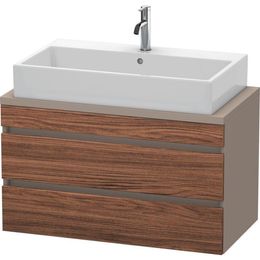 Duravit DuraStyle Waschtisch-Unterschrank DS530802143 90 x 47,8 cm, nussbaum dunkel/basalt matt, f&uuml;r Konsole, 2 Schubk&auml;sten