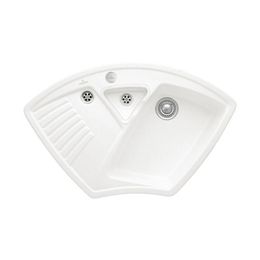 Villeroy & Boch Villeroy und Boch Arena Eck Ecksp&uuml;le 672902RW Ablaufgarnitur, Exzenterbet&auml;tigung, Resteschale, Stone White