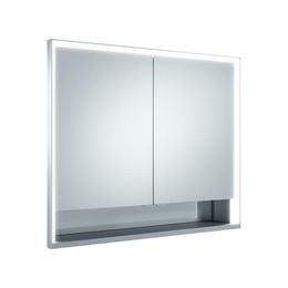 KEUCO Royal Lumos Spiegelschrank 14313171304 Wandeinbau, silber-eloxiert, Spiegelheizung, 2 kurze T&uuml;ren, 900 x 735 x165 mm