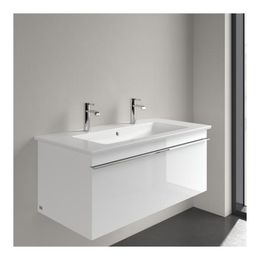 Villeroy & Boch Villeroy und Boch Venticello M&ouml;bel-Waschtisch 4104AKRW 100x50cm, stone white C-plus, 2 Hahnl&ouml;cher, mit &Uuml;berlauf