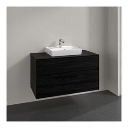 Villeroy & Boch Villeroy und Boch Collaro Waschtischunterschrank C016B0AB 100x54,8x50cm, Waschtisch mittig, LED-Beleuchtung 7,3 W, black oak