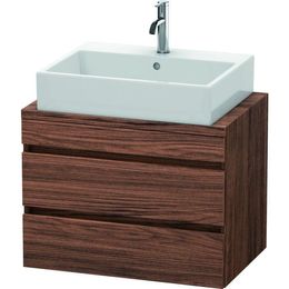 Duravit DuraStyle Waschtisch-Unterschrank DS530602121 70 x 47,8 cm, nussbaum dunkel, f&uuml;r Konsole, 2 Schubk&auml;sten