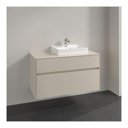 Villeroy & Boch Villeroy und Boch Collaro Waschtischunterschrank C015B0VN 100x54,8x50cm, Waschtisch rechts, LED-Beleuchtung 7,3 W, cashmere grey
