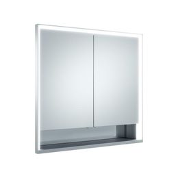 KEUCO Royal Lumos Spiegelschrank 14317171303 700 x 735 x 165 mm, Wandeinbau, silber-eloxiert, 2 kurze T&uuml;ren