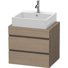 Duravit DuraStyle Waschtisch-Unterschrank DS530503535 60 x 47,8 cm, Eiche terra, f&uuml;r Konsole, 2 Schubk&auml;sten