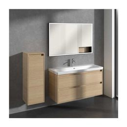 Villeroy & Boch Villeroy und Boch Skyla Seitenschrank C80200VJ 1 T&uuml;r, 1 Schublade, 350 x 1000 x 349 mm, Nordic Oak / Nordic Oak