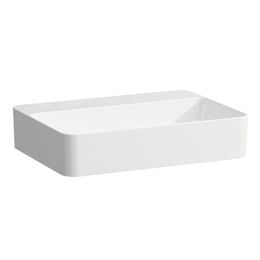 Laufen Val Waschtisch-Schale H8122847571421 55x40cm, wei&szlig; matt, ohne &Uuml;berlauf, ohne Hahnloch