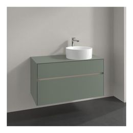 Villeroy & Boch Villeroy und Boch Collaro Waschtischunterschrank C040B0AF 100x54,8x50cm, Waschtisch rechts, LED-Beleuchtung 7,3 W, soft green