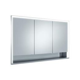 KEUCO Royal Lumos Spiegelschrank 14315171305 1200 x 735 x 165 mm, Wandeinbau, silber-eloxiert, Spiegelheizung, 3 kurze T&uuml;ren