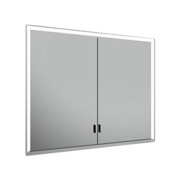 KEUCO Royal Lumos Spiegelschrank 14313172301 Wandeinbau, silber-eloxiert, verdecktes Ablagefach, 900 x 735 x 165 mm