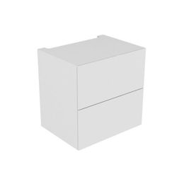 KEUCO Edition 11 Modul-Unterbauschrank 31315270100 70 x 70 x 53,5 cm, mit LED-Beleuchtung, Lack Seidenmatt, Glas wei&szlig; satiniert