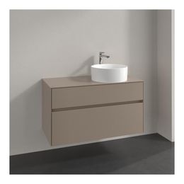 Villeroy & Boch Villeroy und Boch Collaro Waschtischunterschrank C040B0VM 100x54,8x50cm, Waschtisch rechts, LED-Beleuchtung 7,3 W, taupe