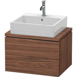 Duravit L-Cube Waschtisch-Unterschrank LC580502121 62 x 47,7 cm, nussbaum dunkel, f&uuml;r Konsole, 2 Schubk&auml;sten