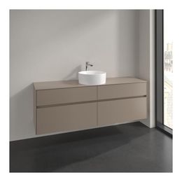 Villeroy & Boch Villeroy und Boch Collaro Waschtischunterschrank C049B0VM 160x54,8x50cm, Waschtisch mittig, LED-Beleuchtung 12W, taupe