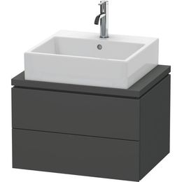 Duravit L-Cube Waschtisch-Unterschrank LC580504949 62 x 47,7 cm, graphit matt, f&uuml;r Konsole, 2 Schubk&auml;sten