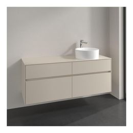 Villeroy & Boch Villeroy und Boch Collaro Waschtischunterschrank C047B0VN 140x54,8x50cm, Waschtisch rechts, LED-Beleuchtung 10,4W, cashmere grey