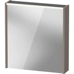 Duravit D-Code Spiegelschrank DC7105L43431000 650x700 mm, Basalt Matt, mit Beleuchtung und Steckdose E