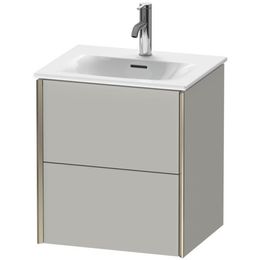 Duravit XViu Waschtisch-Unterschrank XV41310B107 51x42x55,7cm, 2 Schubkästen, champagner matt, betongrau matt