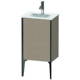 Duravit XViu Waschtisch-Unterschrank XV4068LB275 43x31x59,1cm, 1 T&uuml;r, schwarz matt, T&uuml;r links, leinen