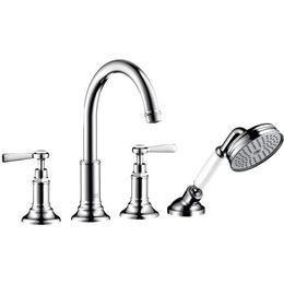 Hansgrohe Axor Montreux Wannenarmatur 16554000 chrom, Hebelgriffe, 4 Locharmatur