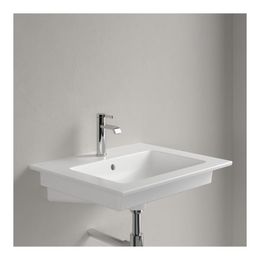 Villeroy & Boch Villeroy und Boch Venticello Waschtisch 4124G6RW 60x50cm, stone white C-plus, mit Hahnloch, mit &Uuml;berlauf, Unterseite geschliffen